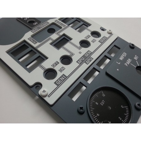 Overhead Power Source Panel (white) - Cockpit Sim Parts LTD