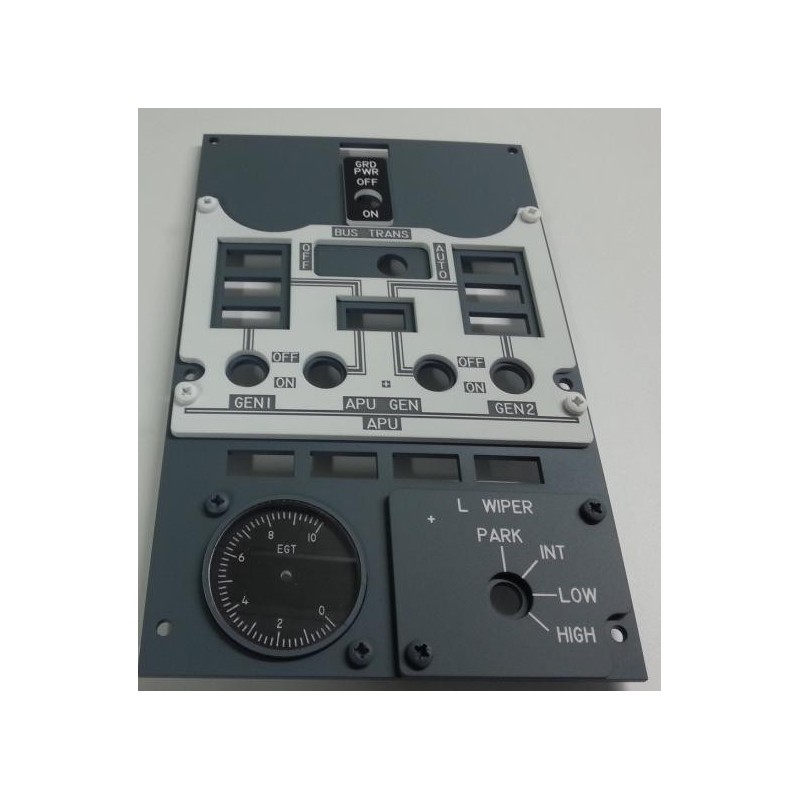 Overhead Power Source Panel (white) - Cockpit Sim Parts LTD